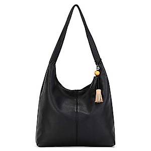 The Sak womens Women's Huntley Leather Hobo Handbag, Black, One Size US