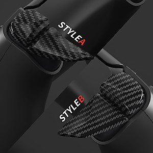 PlayVital Blade 2 Pairs Shoulder Buttons Extension Triggers for ps5 Controller, Game Improvement Adjusters for PS Portal Remote Player, Bumper Trigger Extenders for ps5 Edge - Graphite Carbon Fiber