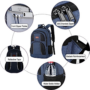 Travel Business Laptop Backpack for Women Men, Anti Theft Waterproof Slim Carry on Backpack With 15.6 Inch Laptop Compartment, College School Backpack Computer Bag Bookbag Gifts 15.6 inch (Grey)