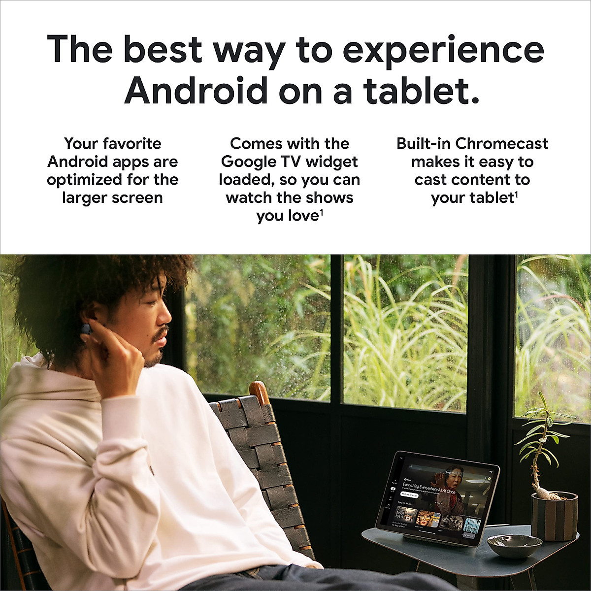 Google Pixel Tablet with Charging Speaker Dock - Android Tablet with 11-Inch Screen, Smart Home Controls, and Long-Lasting Battery - Rose/Porcelain - 128 GB