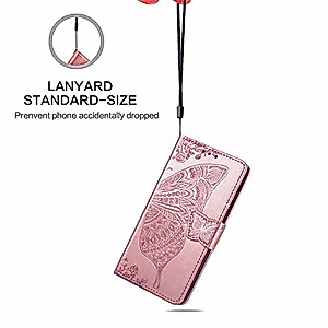 HUANGTAOLI Mobile Phone Case for Samsung Galaxy S9 Plus, Butterfly Embossed PU Leather Wallet Phone Cover for Samsung Galaxy S9 Plus