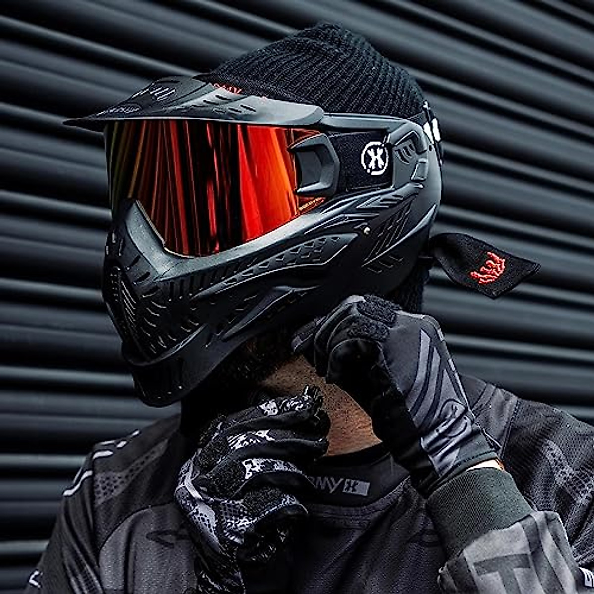 HK Army HSTL Goggle Paintball Airsoft Mask with Anti Fog Thermal Lens (Black/Fire Lens)