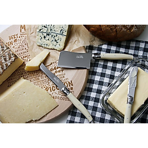 Andre Verdier Laguiole Debutant Cheese Knife Set 3 pce, Stainless Steel/Ivory, AV-3PC-CHEESE-IF, Made in France