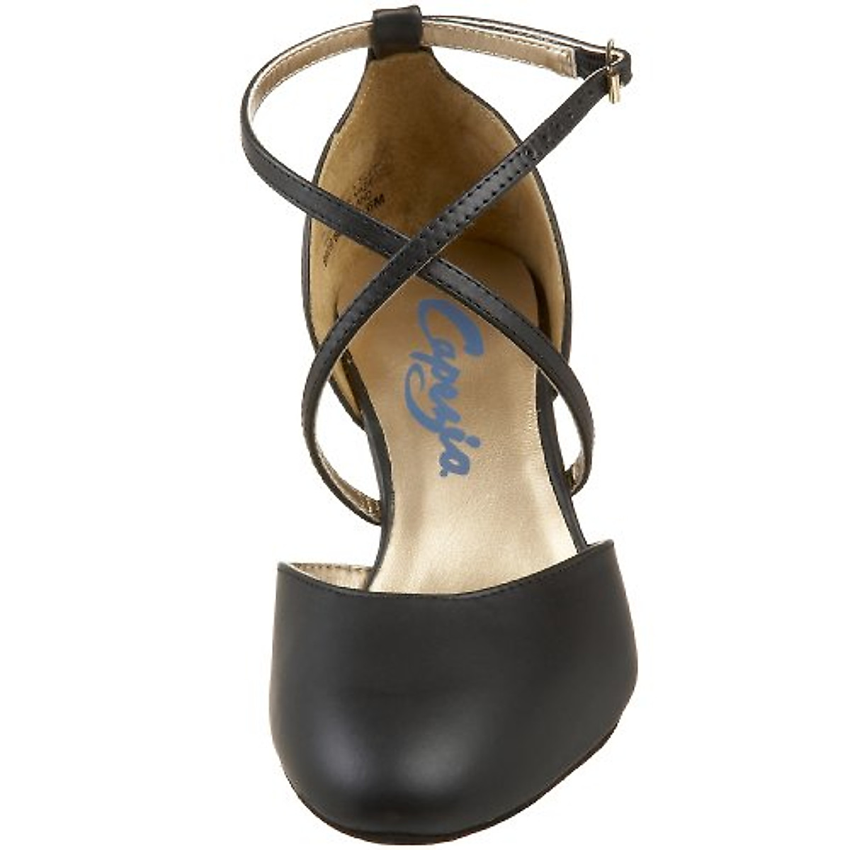 Capezio Women's X-Strap Pump, Black, 8.5 M US