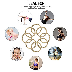 HOYOLS Blonde Ponytail Holders, No Metal Elastic Hair Ties, Braided Hair Bands Scrunchies for Girl Women Medium Hair 50 Count 4mm (Light Blonde)