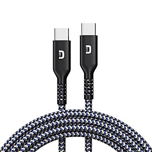 Zendure USB C to USB C Cable 100W PD Fast Charge Ultra Strong Durable Data Transfer Type C Charging Cable for Galaxy S20, iPad Mini 6, iPad Air 4, MacBook Pro 2021, Switch, Pixel, LG, 100cm, Black