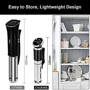 CAUKINS Sous Vide Machine Precision Cooker：Sous Vide Cooker 1100 Watts Immersion Sous Vide Low Temperature Cooker Immersion Circulator for Sous Vide
