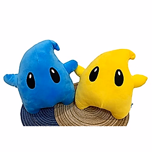 AILAAH Mario All Star Collection Luma Star Stuffed Plush Toy,Mario Plush Suitable for Gift Luma Plush Mario or wear with Princess Peach Costum's,10''(Blue) xt-01