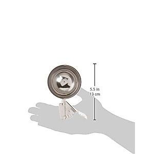 Winco ICOP-6 Ice Cream Disher with White Handle, Size 6, 5.5 ounces, Stainless Steel