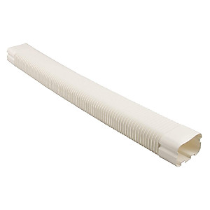 LBG Products 3" Flexible Pipe,Accessories of Decorative PVC Line Set Cover Tubing Kit for Central Air Conditioner, Heat Pump, Ductless Mini Split