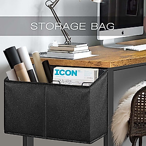 Lufeiya Home Office Desks 47 inch Desk for Bedroom Modern Simple Student Study Table 48 Vintage Writing Computer Desk, Rustic Brown