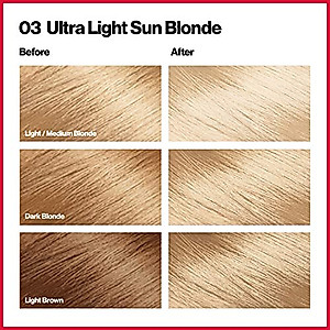 Revlon Permanent Hair Color, Permanent Hair Dye, Colorsilk with 100% Gray Coverage, Ammonia-Free, Keratin and Amino Acids, 03 Ultra Light Sun Blonde, 4.4 Oz (Pack of 1)