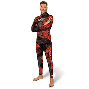 OMER Red Stone 3mm 2-Piece Men's Spearfishing Camo Wetsuit - Top Only (3XL)