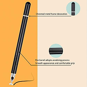 Stylus Pens for Touch Screens,Digital Pen,Capacitive Pen High Sensitivity & Fine Point,Magnetism Cover Cap,Universal for Apple/iPhone/Ipad/Android/Microsoft and Other Touch Screens (Black)