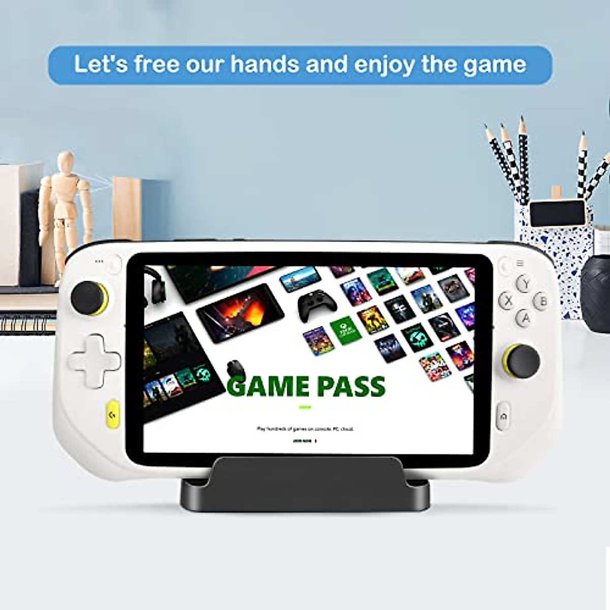 marspell Stand Base Compatible with Logitech G Cloud Gaming Handheld, Bracket / Dock / Holder for Steam Deck/Switch/Tablet, Black