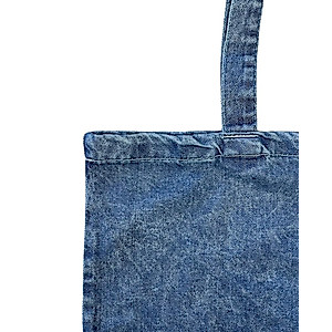 (6 Pack) 6 Pack Heavy Cotton Denim Convention Reusable Tote Bag (Denim)