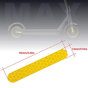 MORICHS Self-Adhesive Night Reflective Stickers for Segway Ninebot Max Electric Scooter Waterproof Warning Strip for Ninebot Max Scooter Decoration Accessories