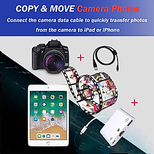 Ddida 3 in 1 Gigabit Ethernet Adapter with USB 3.0 OTG for Fast File Transfer, Compatible with iOS Devices