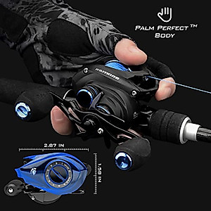 KastKing Verus Baitcasting Fishing Reel, New Assassin Version, Only 5.4 oz. Carbon Fiber Frame & Side Covers, Carbon Fiber Drag System & 11+1 Double Shielded Ball Bearings, 8.1:1 Gear Ratio