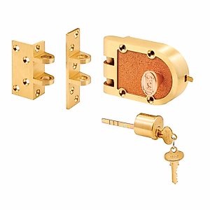 Segal SE 15361 Deadbolt – Jimmy-Proof Design Prohibits Forced Entry by Spreading of Door Frames – Solid Bronze Alloy, Brushed Brass, Angle and FLAT Strike, Single Cylinder (Single Pack)