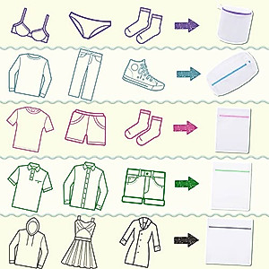 myHomeBody Mesh Laundry Bags | Delicates Bag for Washing Machine | Mesh Bags for Laundry with Zippers | Laundry Bags Mesh Wash Bags | Mesh Bag Laundry Bag as Travel Laundry Bags | 5 pcs Set