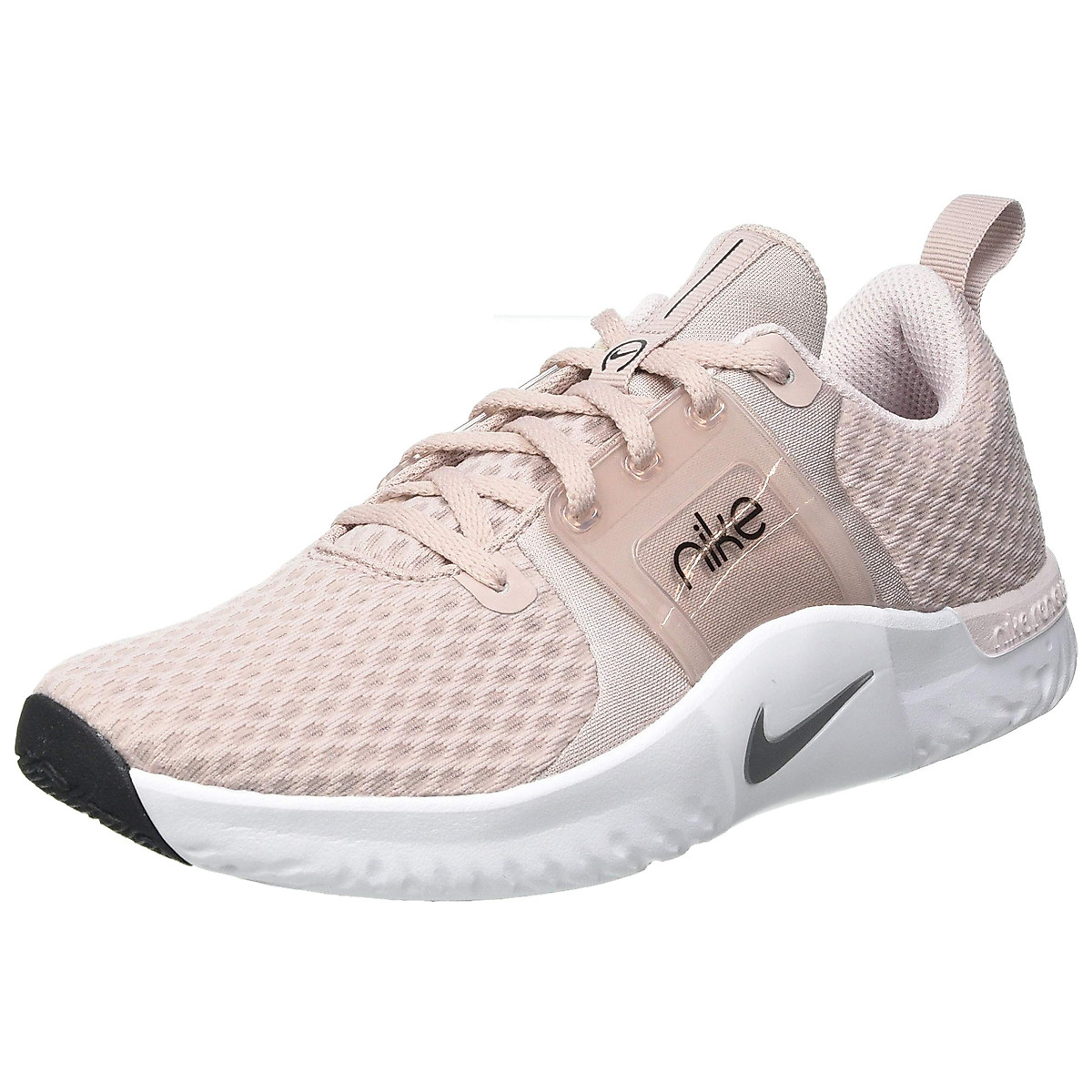 NIKE Women's Sneaker Gymnastics Shoe, Stone Mauve MTLC Silver Barely Rose Black MTLC Red Bronze White, 8.5