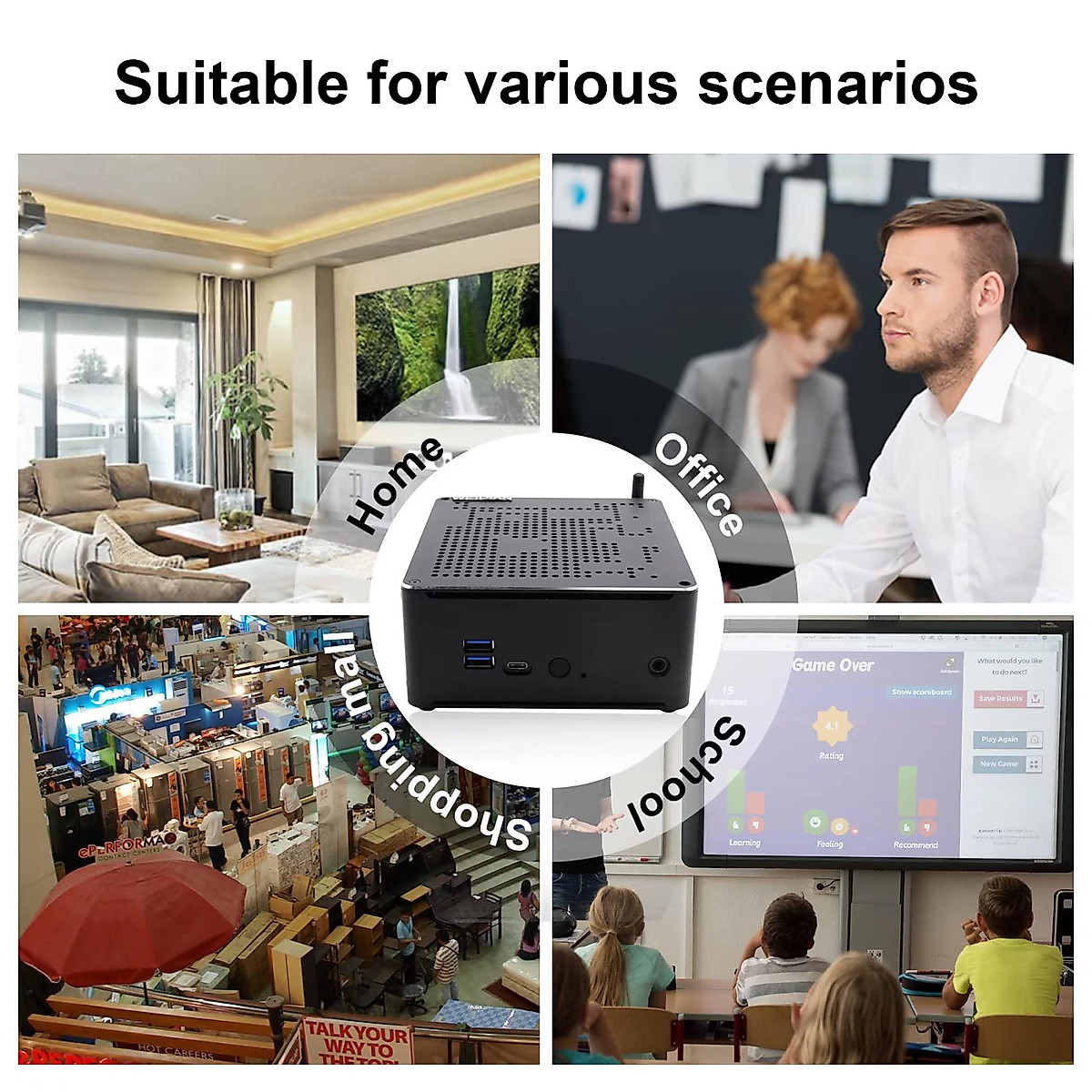 Mini PC with Win11 OS, 6Core Core i9-8950HK Mini Computer, 32G DDR4 RAM+512GB NVME SSD+1TB HDD, WiFi6, BT5.2, Gigabit Ethernet, HDMI&DP Ports Support Dual Display, Mounting Bracket, Auto Power On