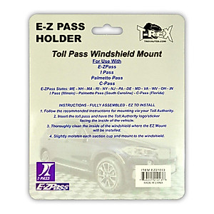 USCAN 3013100601 Black EZ Pass Toll Tag Holder, 1 Pack
