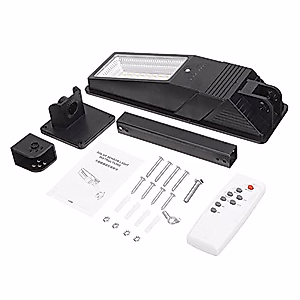 Fengyan Landscape lights 12W LED Solar Lamp PIR Motion Sensor Solar Garden Light Outdoor Lighting Energy Saving Street Yard Path Lamp IP65 Waterproof LED Street Lamp ( Emitting Color : With Remote )