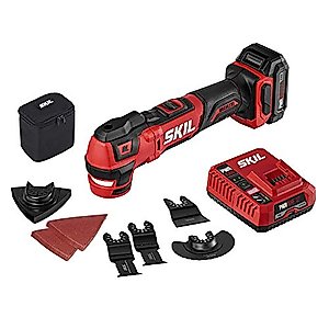 SKIL PWRCore 12 Brushless 12V Oscillating MultiTool, Includes 2.0Ah Lithium Battery and PWRJump Charger - OS592702