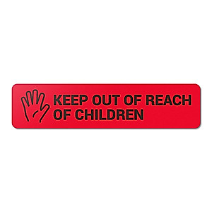 300 Labels - 1.7 x 0.4 inch - Keep Out Reach Keep of Children Labels for Keep Away from Children Stickers for Choking Hazard Warning, Small Parts, Pharmacies