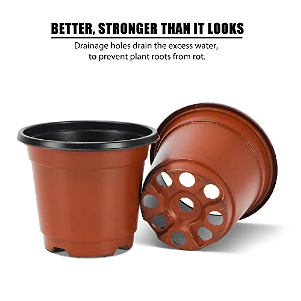 BEWAVE Plant Nursery Pots with Humidity Dome, 100 Sets Indoor Gardening Pot Planting Containers Starter Seed Starting Containers Planters with 100 Pcs Plant Labels, 3.5"