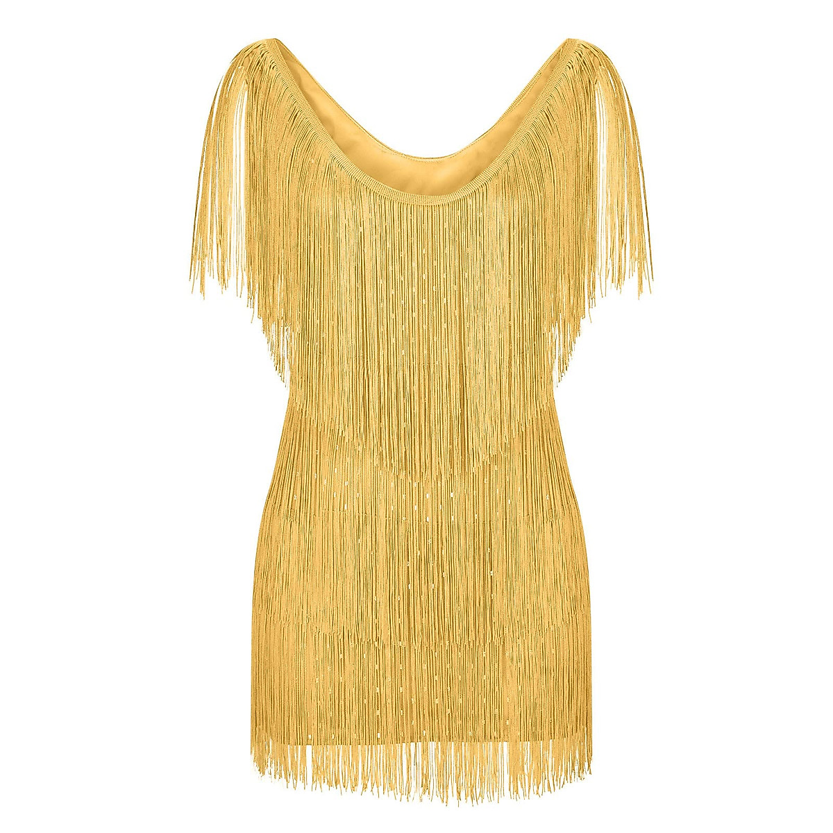 LFEOOST Sparkly Dresses for Women 2023 Sexy V Neck Fringe Tassel Sleeveless Mini Dress Elegant Sequin Club Party Dress