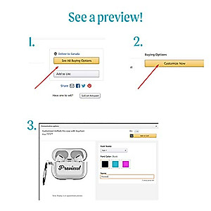 MARBLEFY Customized AirPods Pro case with Keychain