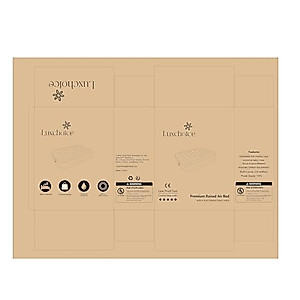 Luxchoice Queen Inflatable Mattress with Built-in Pump Camping Air Mattress Quick Inflation Deflation Blow Up Mattresses Air Bed Portable Elevated Guest Bed for Home Outdoors Hiking Travel