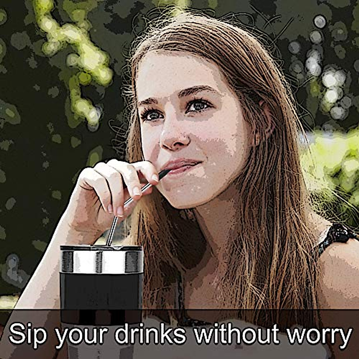 33Pcs Reusable Straws Tips, Silicone Straw Tips, Multi-color Food Grade Straws Tips Covers Only Fit for 1/4 Inch Wide(6MM Out diameter) Stainless Steel Straws by Accmor