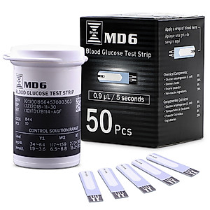Bruno MD Pharma MD6 Blood Glucose Test Strips (50 Count)