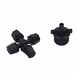 VIEUE Garden Drip Irrigation System Accessories 5 Pieces of 1/2 Inch Threaded Cross Spray Nozzle Atomizing Mist Garden Sprayer Nozzle Outdoor Cooling System Irrigation Sprayer