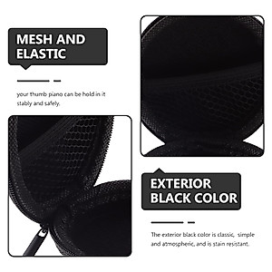 ERINGOGO 8- Keys Kalimba Case EVA Thumb Piano Bag Thumb Piano Mbira Box Kalimba Carrying Bag Shockproof Kalimba Container (Black)