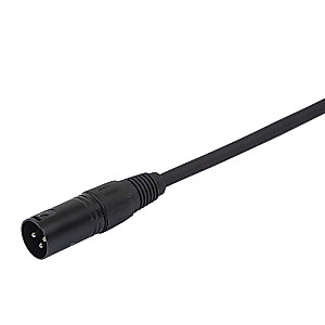 Monoprice AES/EBU Cable - 3-Pin - 3 Meter (10 Feet) Black, 22AWG, Twisted Conductors With Copper Braid And Aluminum Foil Shielding