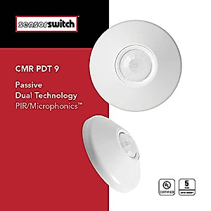 Sensor Switch CMR PDT 9 Contractor Select Ceiling Mount Occupancy Sensor, 12 Foot Radius, White