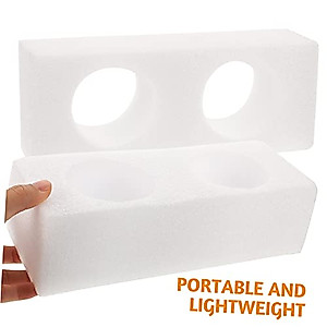 UPKOCH 2pcs Takeaway Cup Holder Bowl Racks Cup Holder Tray Coffee Cup Carriers can Carrier Drink Coffee Cups Disposable Coffee Trays Milk Tea Cup White Dish Shape epe Pearl Cotton