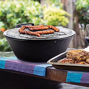 Better Chef Indoor Electric Barbecue Grill | 12-Inch | 1-KW | Stainless Grate | Round | Metal Drip Pan