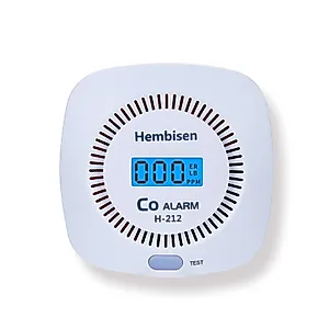 Carbon Monoxide Detectors - Hembisen CO Alarm Detector Monitor Battery Operated with Digital Display for House Kitchen Restaurant Hotel Office