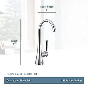 Moen S5560 Collection One-Handle High Arc Single Mount Beverage Faucet, Chrome