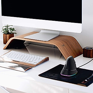 Havit Ergonomic Vertical Mouse RGB Backlit Wired Computer Mice 6 Adjustable DPI(800-1600-2400-3200-4800-6400) 6 Buttons for Laptop PC Desktop, Notebook