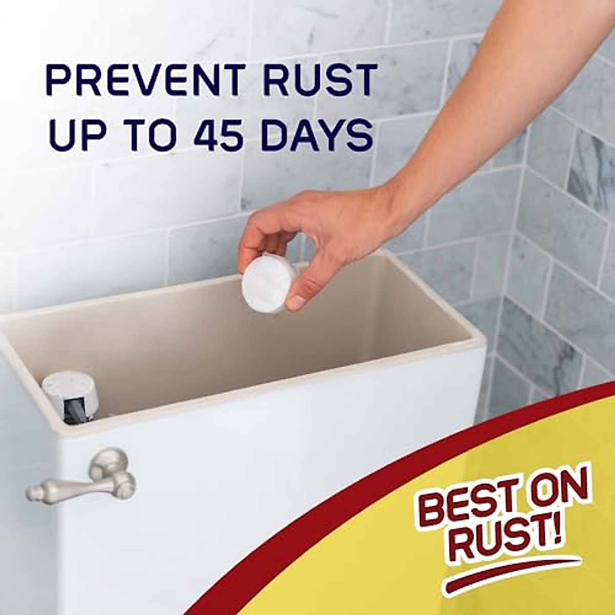 Iron OUT Automatic Toilet Bowl Cleaner, Helps Remove and Prevent Rust Stains in Toilet Bowls and Tanks, 2 Tablets