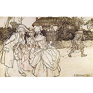 Rip Van Winkle 1905 They stroked their chins Poster Print by A Rackham (18 x 24)