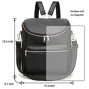 I IHAYNER Diaper Bag Backpack Leather Backpack for Women Travel Backpack Baby Bag Large with Troller Straps Capacity for Wet Clothes, Breast Pump, Milk Bottle Brown