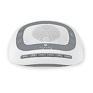 MyBaby SoundSpa White Noise Machine for Babies | 6 Soothing Lullabies for Newborns, Sound Therapy for Travel, Relaxing, Kids, Newborns, Baby Songs, Adjustable Volume, Auto-off Timer, By HoMedics